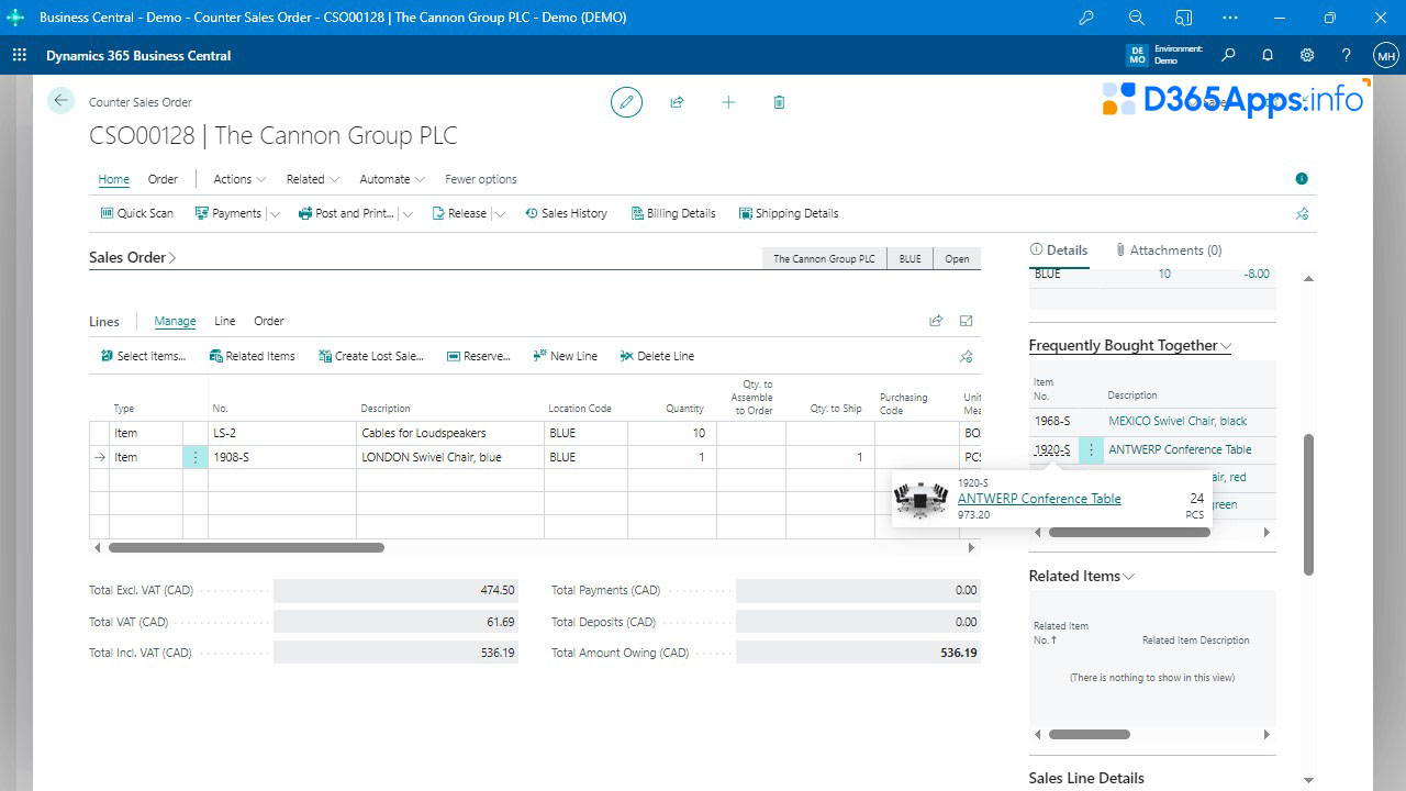 Dynamics Mobile Sales App – Insight Works Counter Sales